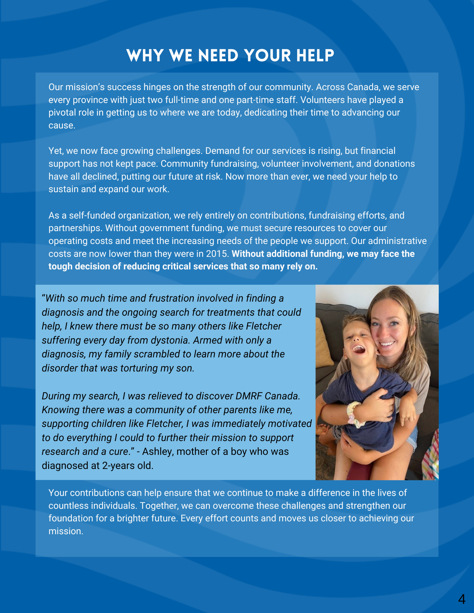 Case For Support | Dystonia Medical Research Foundation Canada